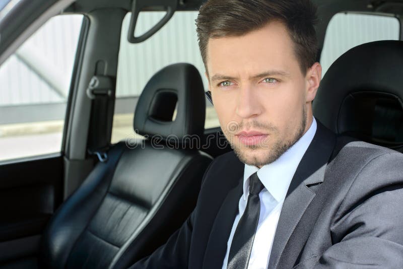 Businessman in the Car stock image. Image of auto, vehicle - 40593191