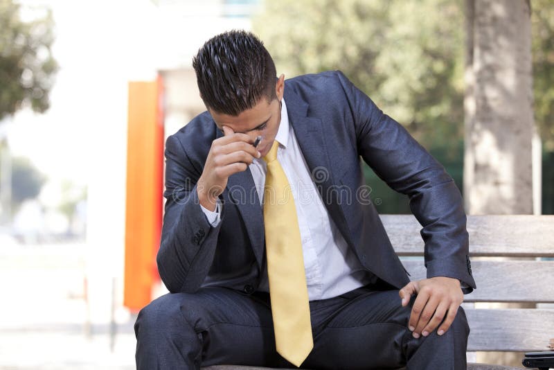 Businessman Career Problems Stock Photo - Image of park, employee: 23878890