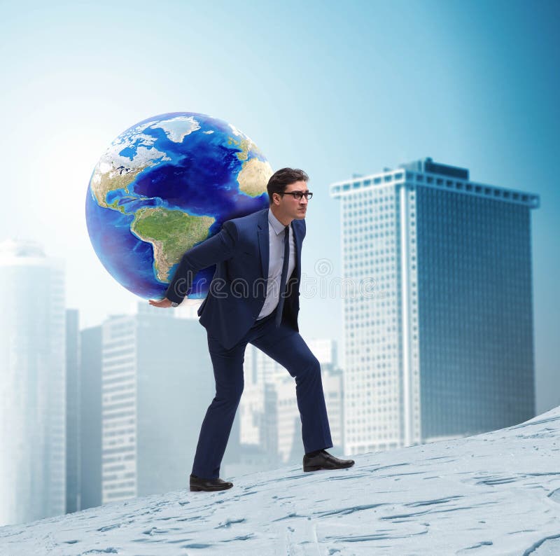 Man Carrying World Shoulders Stock Photos - Free & Royalty-Free Stock ...