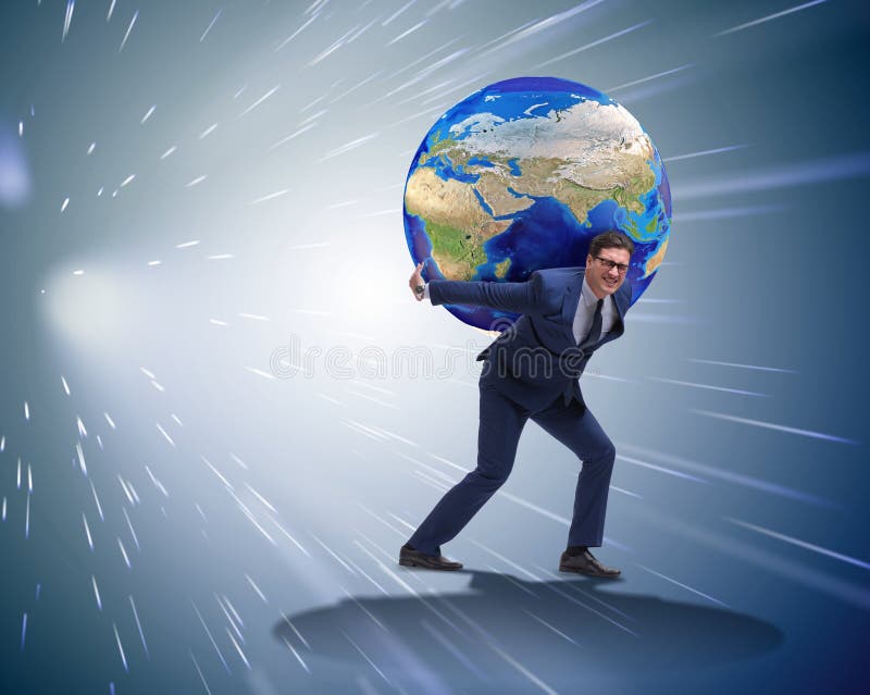 Man Carrying World Shoulders Stock Photos - Free & Royalty-Free Stock ...