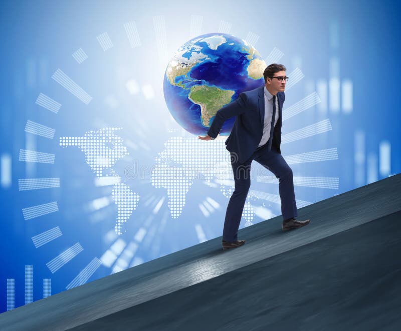 Man Carrying World Shoulders Stock Photos - Free & Royalty-Free Stock ...