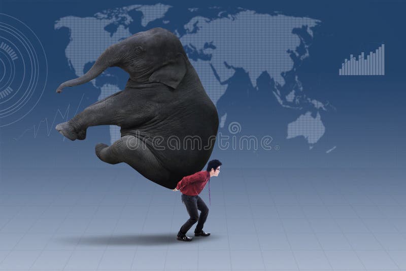 Businessman Carrying Heavy Elephant Stock Photos - Free & Royalty-Free ...