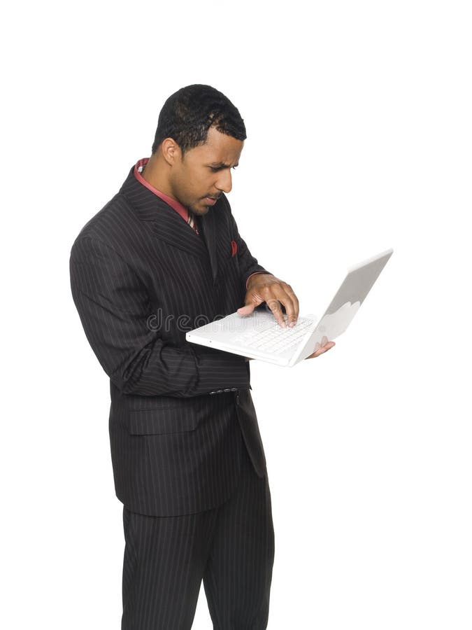 Businessman - Carrying Laptop Stock Photo - Image of upset, background ...