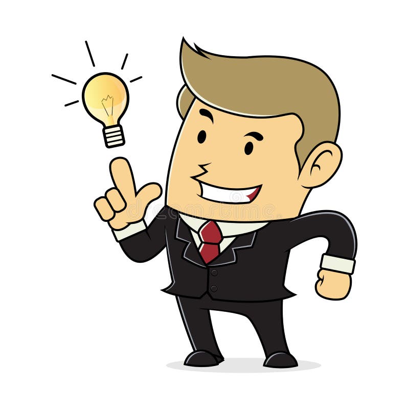 Man having idea stock illustration. Illustration of pointing - 77355940