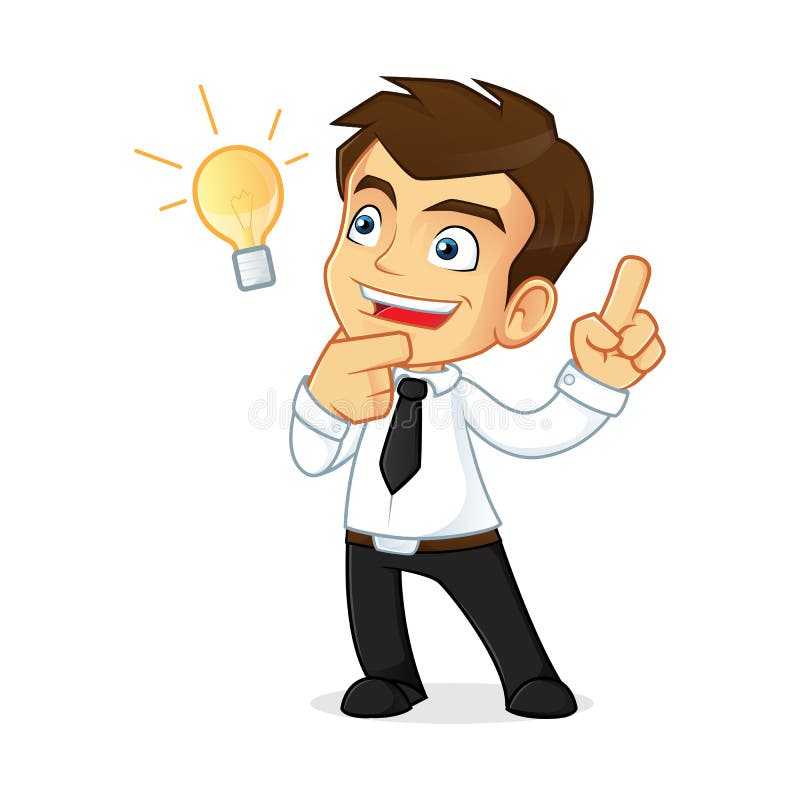 Man having idea stock illustration. Illustration of pointing - 77355940