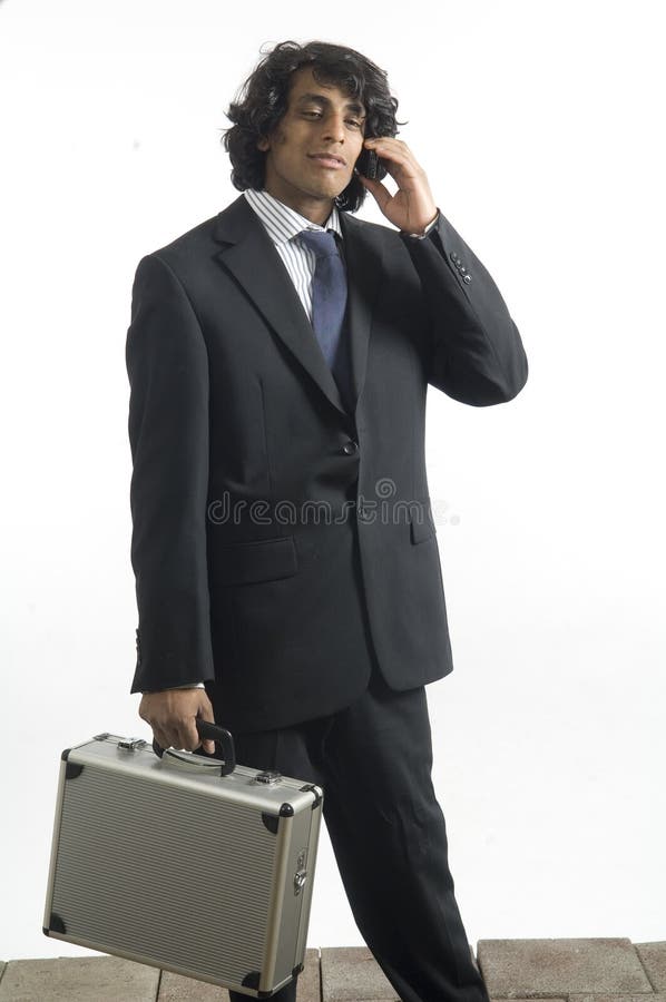 Businessman with case stock photo. Image of foreman, cheerful - 13277064