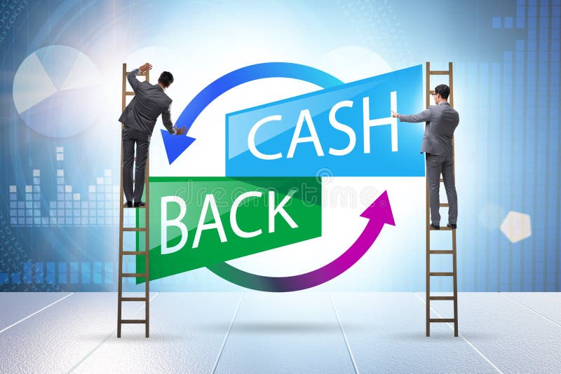 Businessman in the Cash Back Concept Stock Photo - Image of bank ...