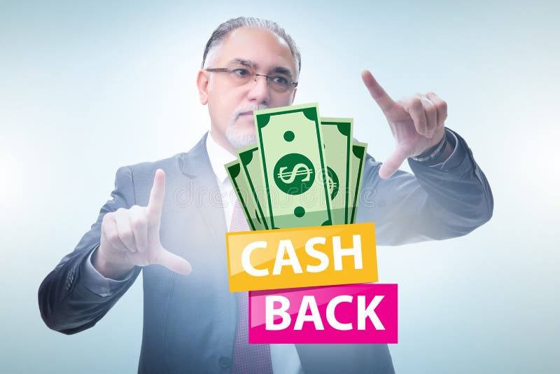 Businessman in the Cash Back Concept Stock Photo - Image of finance ...