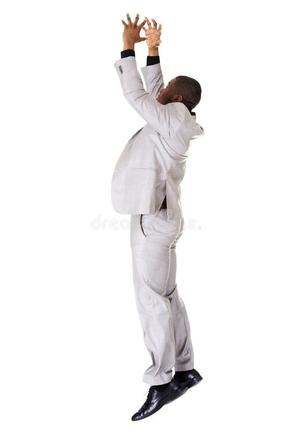 Businessman Catching Something Stock Photo - Image of african, concept ...