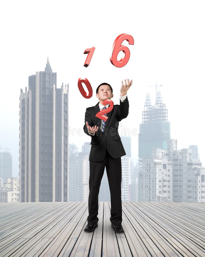 Businessman Catching Throwing 2016 Red Words Stock Photo - Image of ...