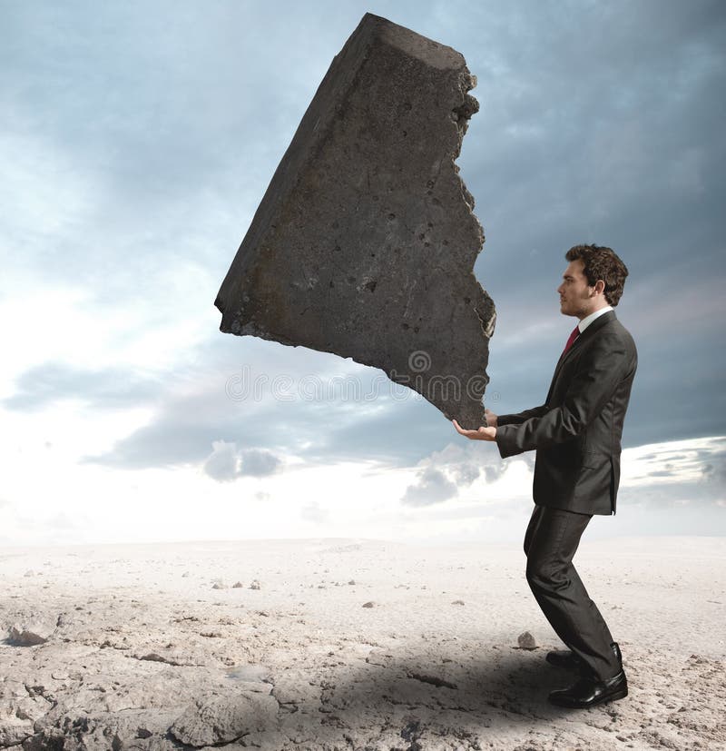Businessman Challenging the Difficulties Stock Image - Image of service ...