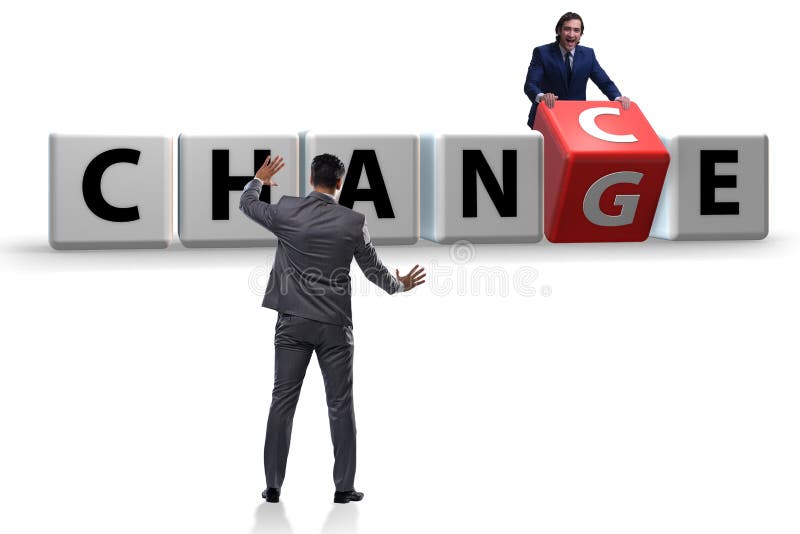 The Businessman in Change and Chance Concept Stock Illustration ...