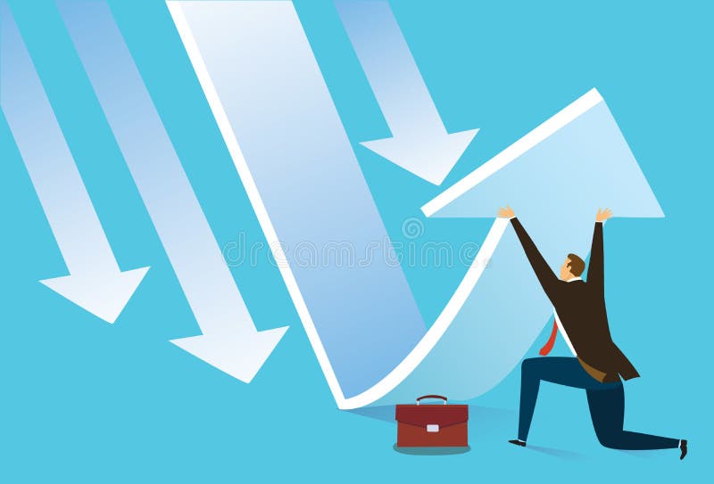 A Businessman Changing Direction. Business Concept Stock Vector ...