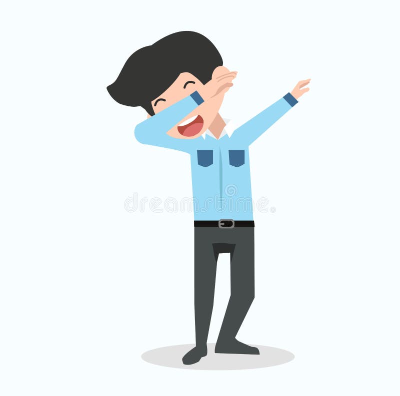 Businessman Character in Dab Pose Vector Stock Vector - Illustration of ...