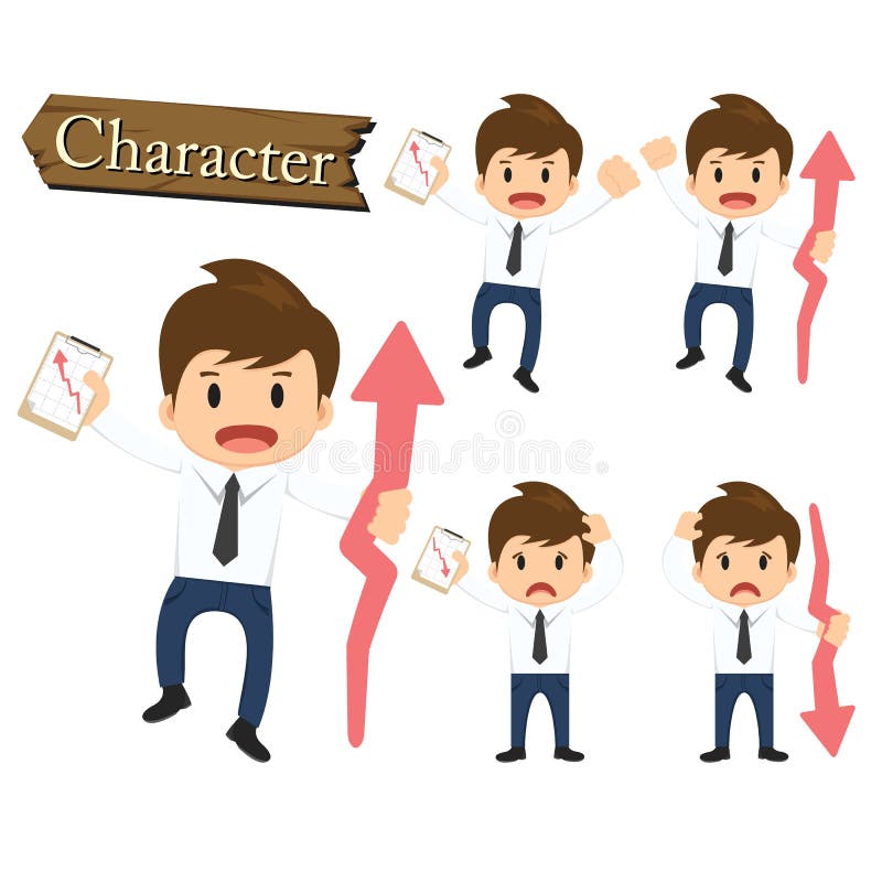Businessman Present Phone Character Set Vector Stock Vector ... Businessman Present Phone Character Set Vector Stock Vector ...