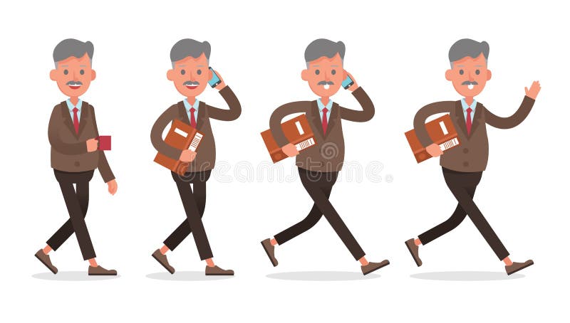 Businessman Character Vector Design. Presentation in Various Action ...