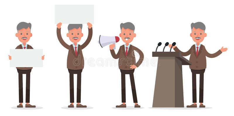 Businessman Character Vector Design. Presentation in Various Action ...