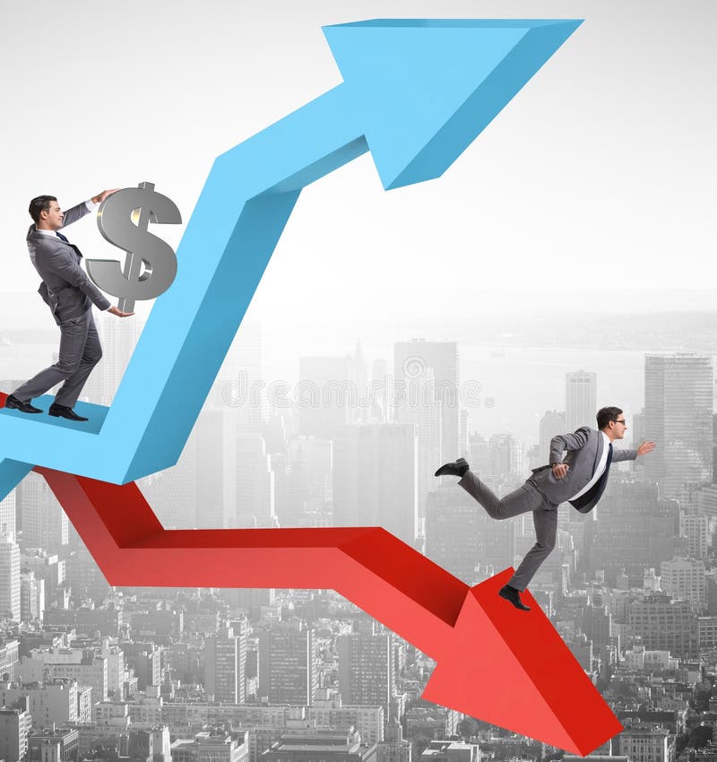 Businessman with Charts of Growth and Decline Stock Image - Image of ... Businessman with Charts of Growth and Decline Stock Image - Image of ...