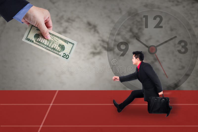 Businessman Chase People with Money Stock Image - Image of challenge ...