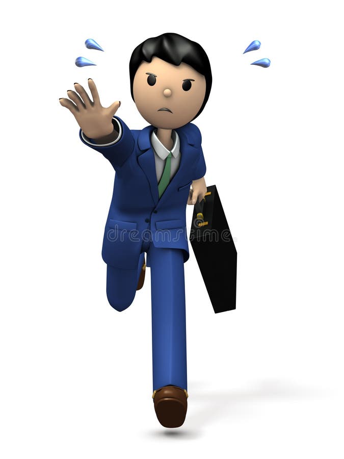 A Businessman Chasing Something. Stock Illustration - Illustration of ...