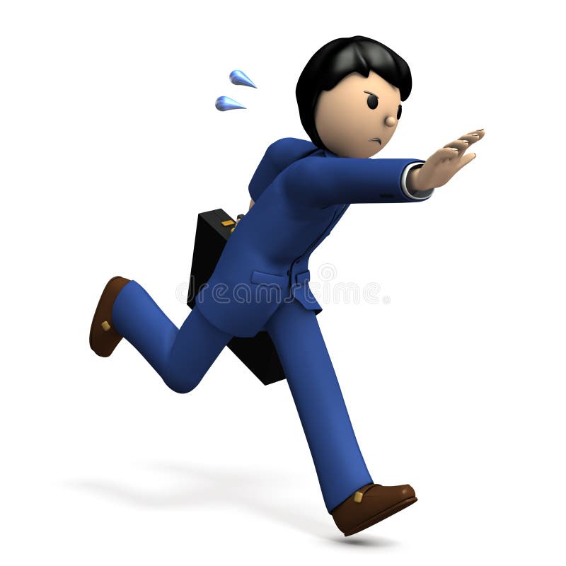 A Businessman Chasing Something. Stock Illustration - Illustration of ...