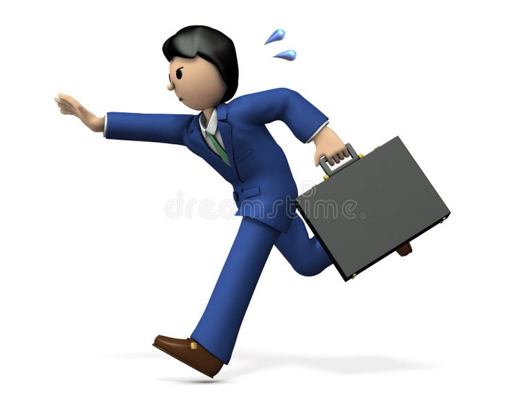 A Businessman Chasing Something. Stock Illustration - Illustration of ...