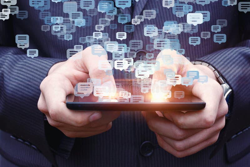 Businessman Chatting on a Cell Phone. Stock Photo - Image of design ...