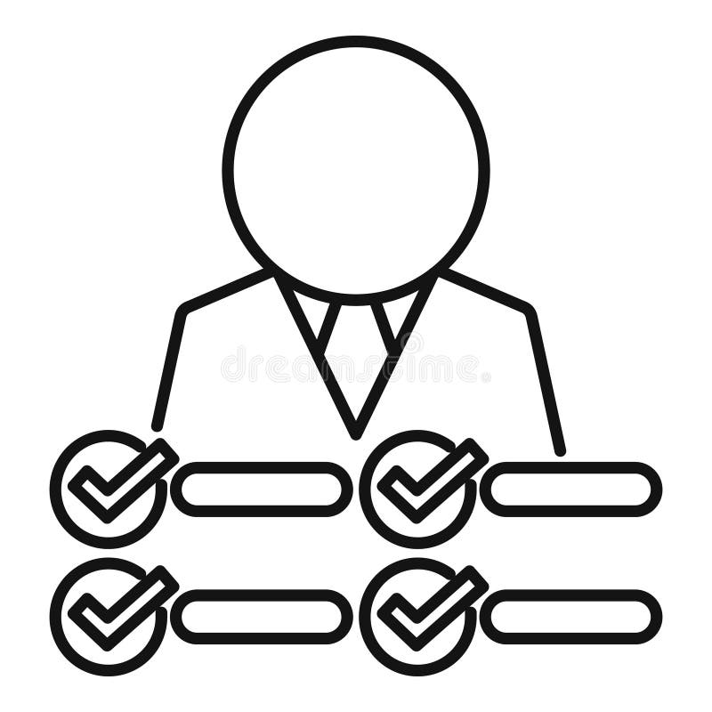 Businessman Checking All the Checkboxes for Success Stock Illustration ...