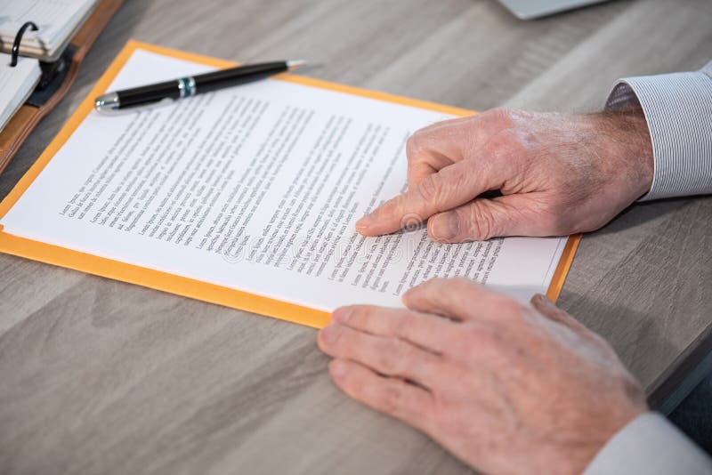 Businessman Checking a Document Stock Photo - Image of data ...
