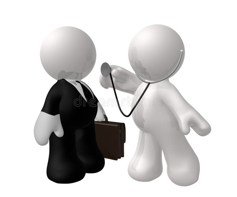 Businessman Checking His Health Stock Illustration - Illustration of ...