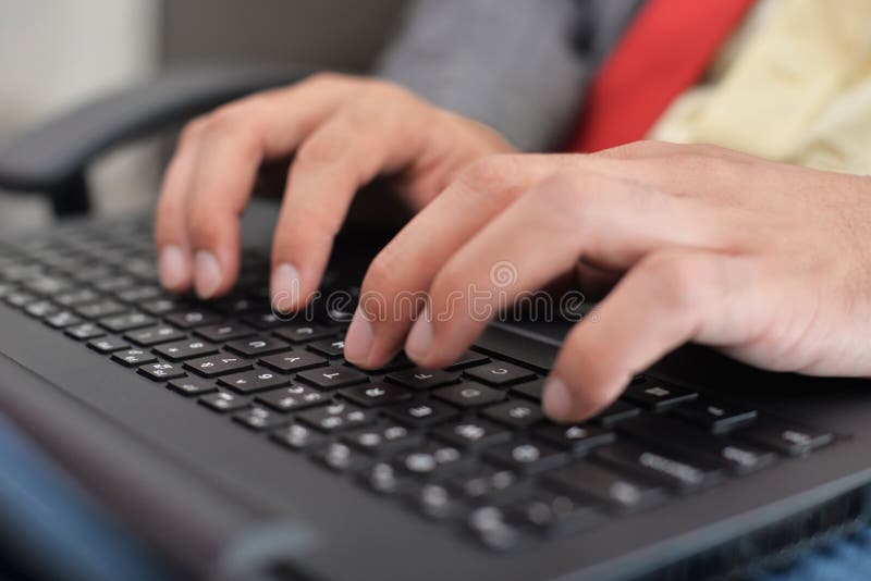 Businessman Checking on Keyboard Stock Photo - Image of answer, laptop ...