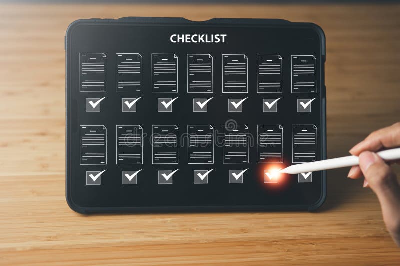 Businessman Checking Mark the Check Box. Questionnaire and Business ...