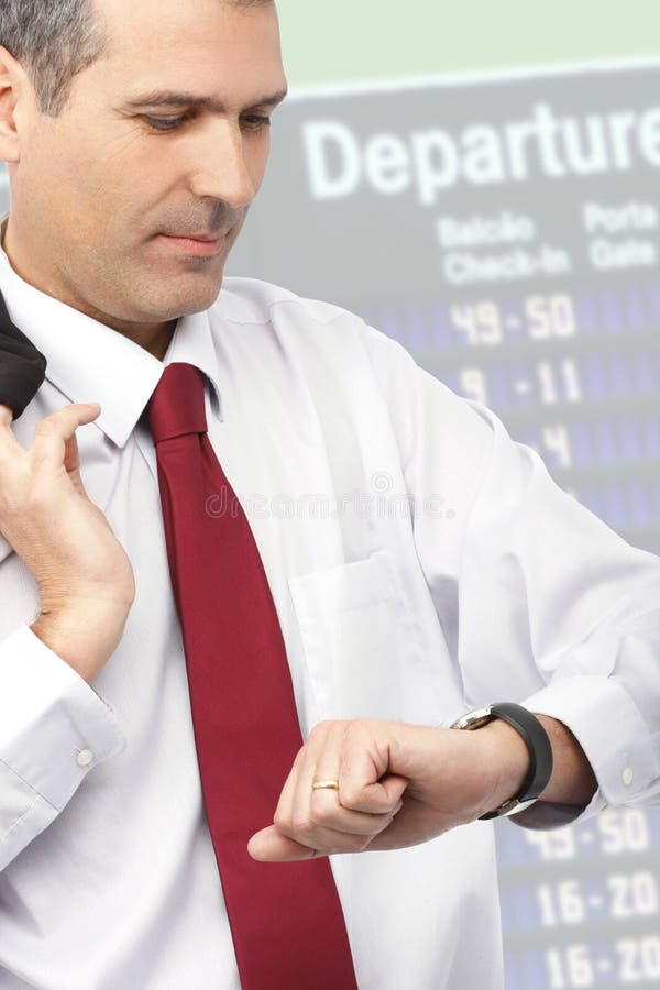Businessman Checking Time on His Watch Stock Photo - Image of ...