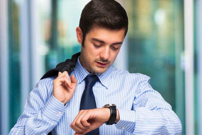Looking at the watch stock image. Image of hurry, departure - 27223723