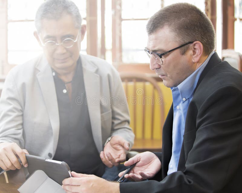 Businessman Checking the Work Stock Photo - Image of cooperation ...