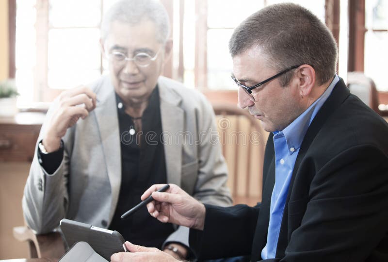Businessman Checking the Work Stock Image - Image of stuff, casual ...