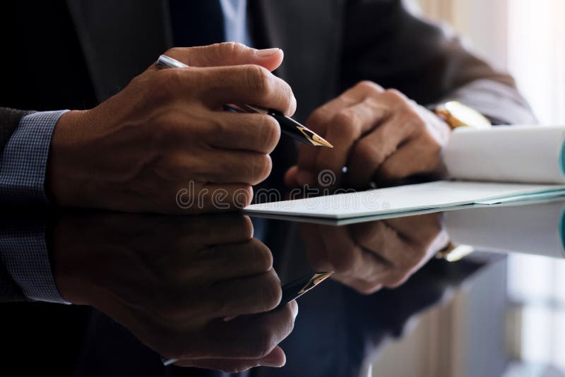 Man Sign Check by Fountain Pen Stock Image - Image of check, corrupt ...