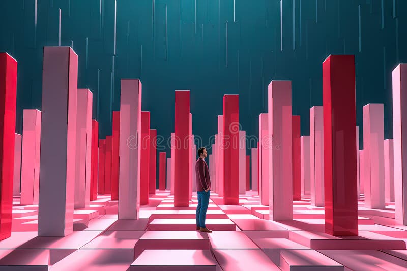 Businessman Choice Concept with Man Thinking about the Solution in the ...