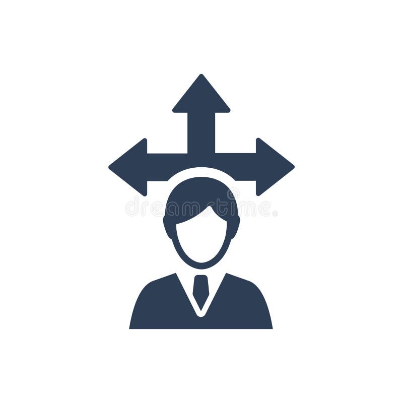 Businessman Choice Making Icon Stock Illustration - Illustration of ...