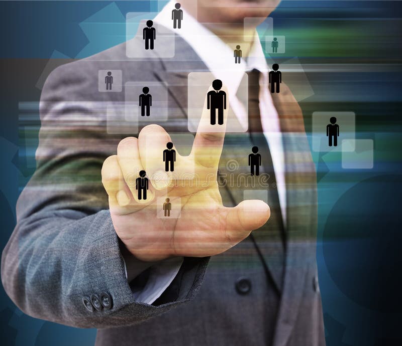 Businessman Choosing Chart on Business Interface Stock Photo - Image of ...