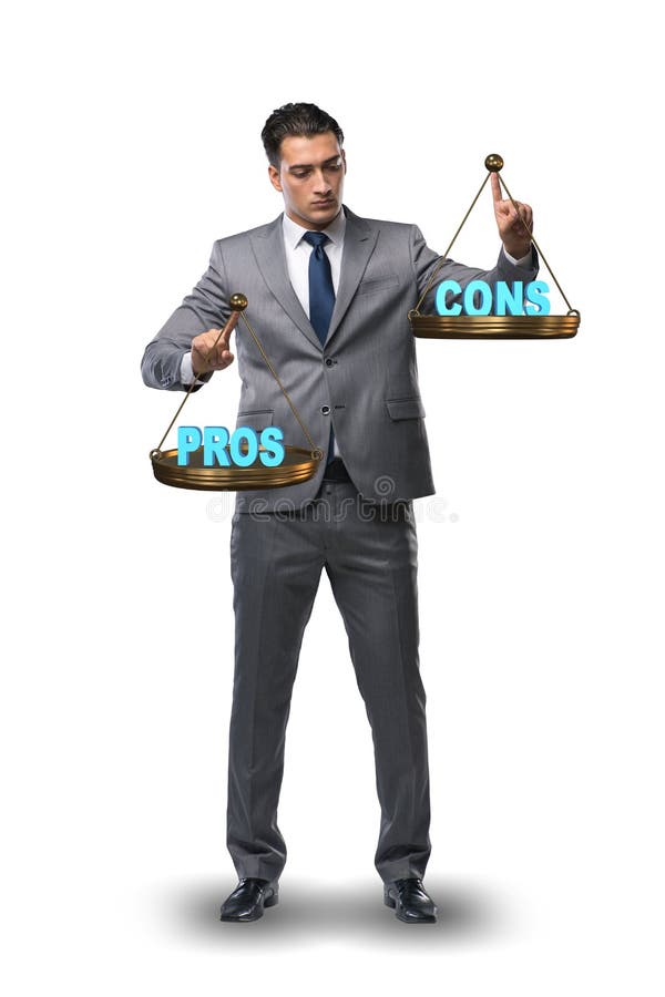 The Businessman Choosing Pros and Cons Stock Image - Image of positive ...