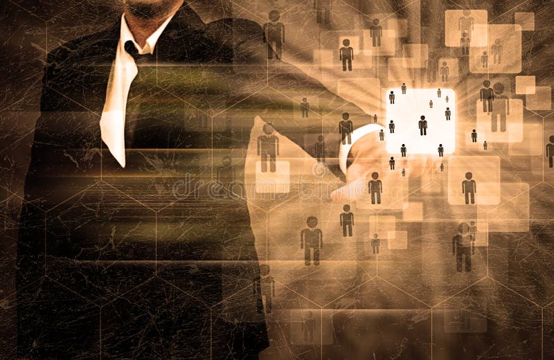 Businessman Choosing the Right Person Stock Photo - Image of computer ...