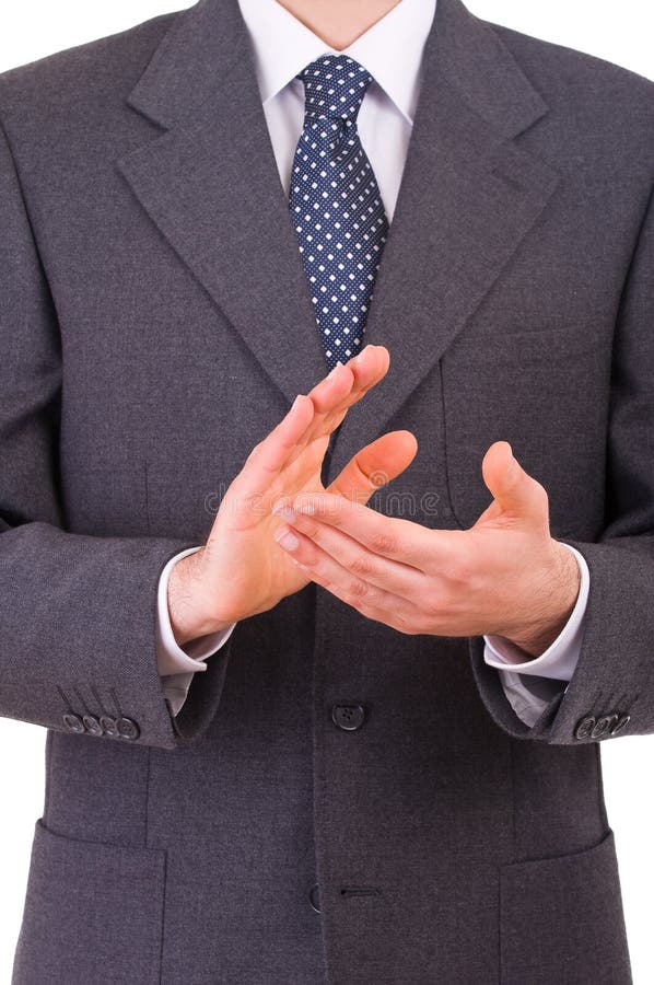 Businessman Clapping His Hands. Stock Photo - Image of employment ... Businessman Clapping His Hands. Stock Photo - Image of employment ...