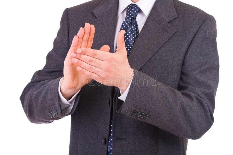 Businessman Clapping His Hands. Stock Photo - Image of hands, approval ...