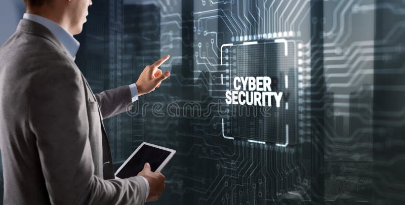 Businessman Clicking on Virtual Screen Cyber Security Data Protection ... Businessman Clicking on Virtual Screen Cyber Security Data Protection ...