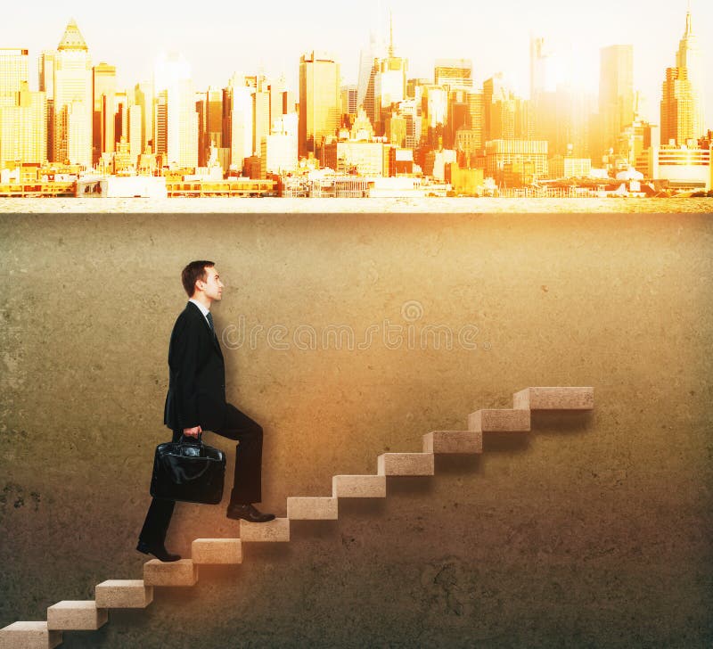 Man climbing on ladder stock image. Image of reaching - 59026143