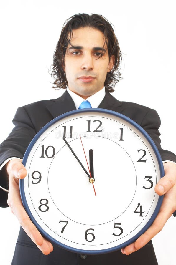 Businessman with clock stock image. Image of businessmen - 2340593