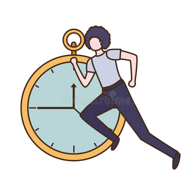 Businessman with Clock Avatar Character Stock Vector - Illustration of ...