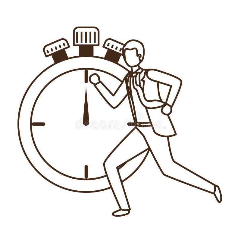 Businessman with Clock Avatar Character Stock Vector - Illustration of ...