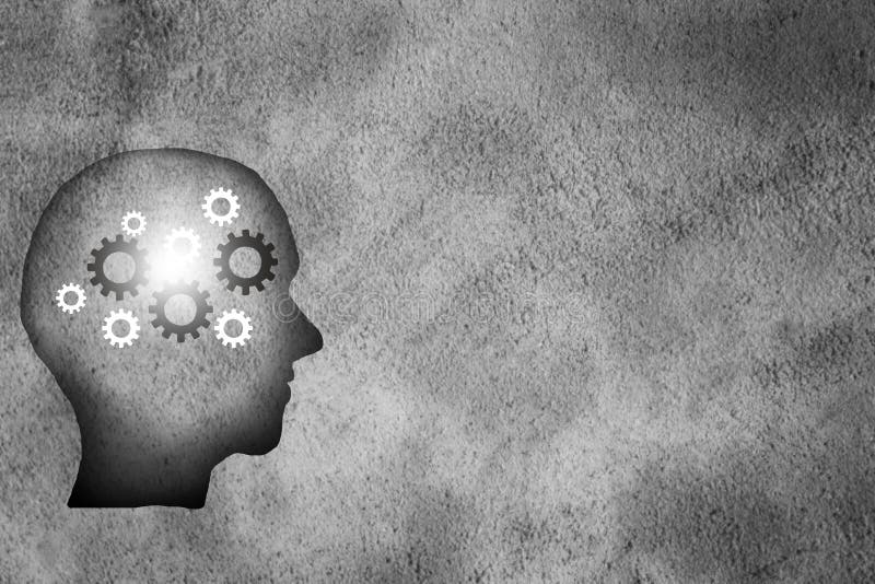 Businessman with Cogs Wheel in Brain Stock Illustration - Illustration ...